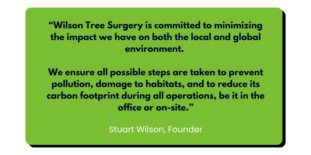 Sustainability - Wilson Tree Surgery