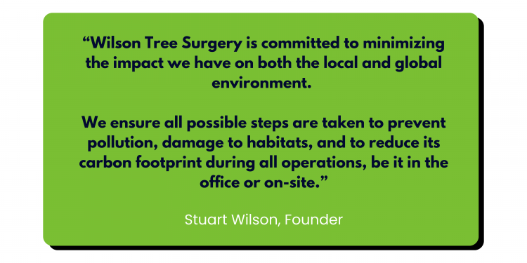 Sustainability - Wilson Tree Surgery